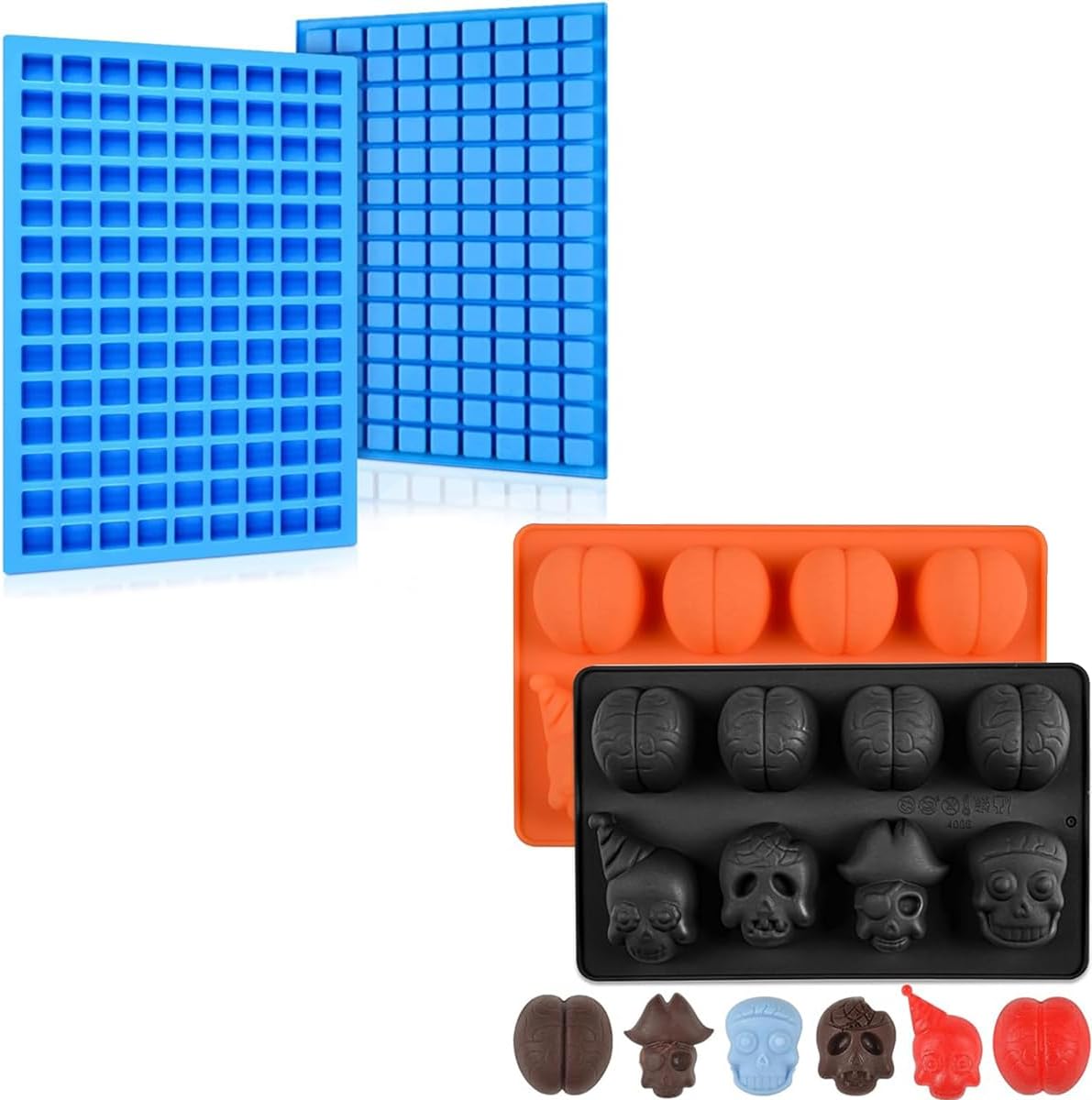 Amazon.com: Square Silicone Candy Molds, Halloween Molds Chocolate ...