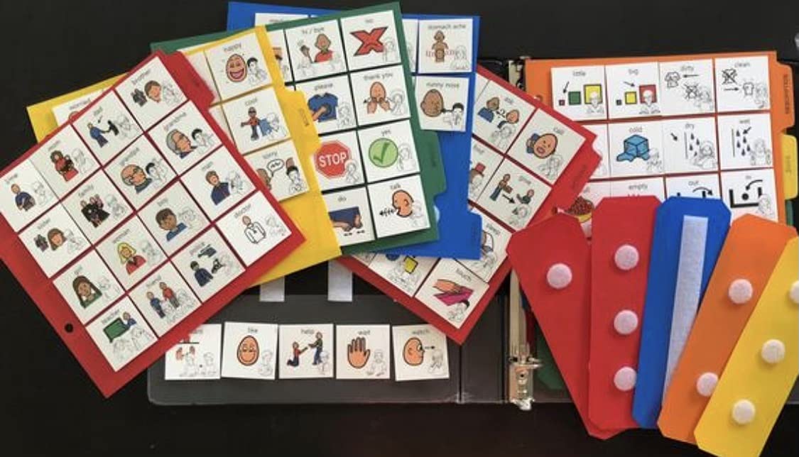 Buy 1 Communication Book 230 Cards with ASL Boardmaker Autism ABA ...