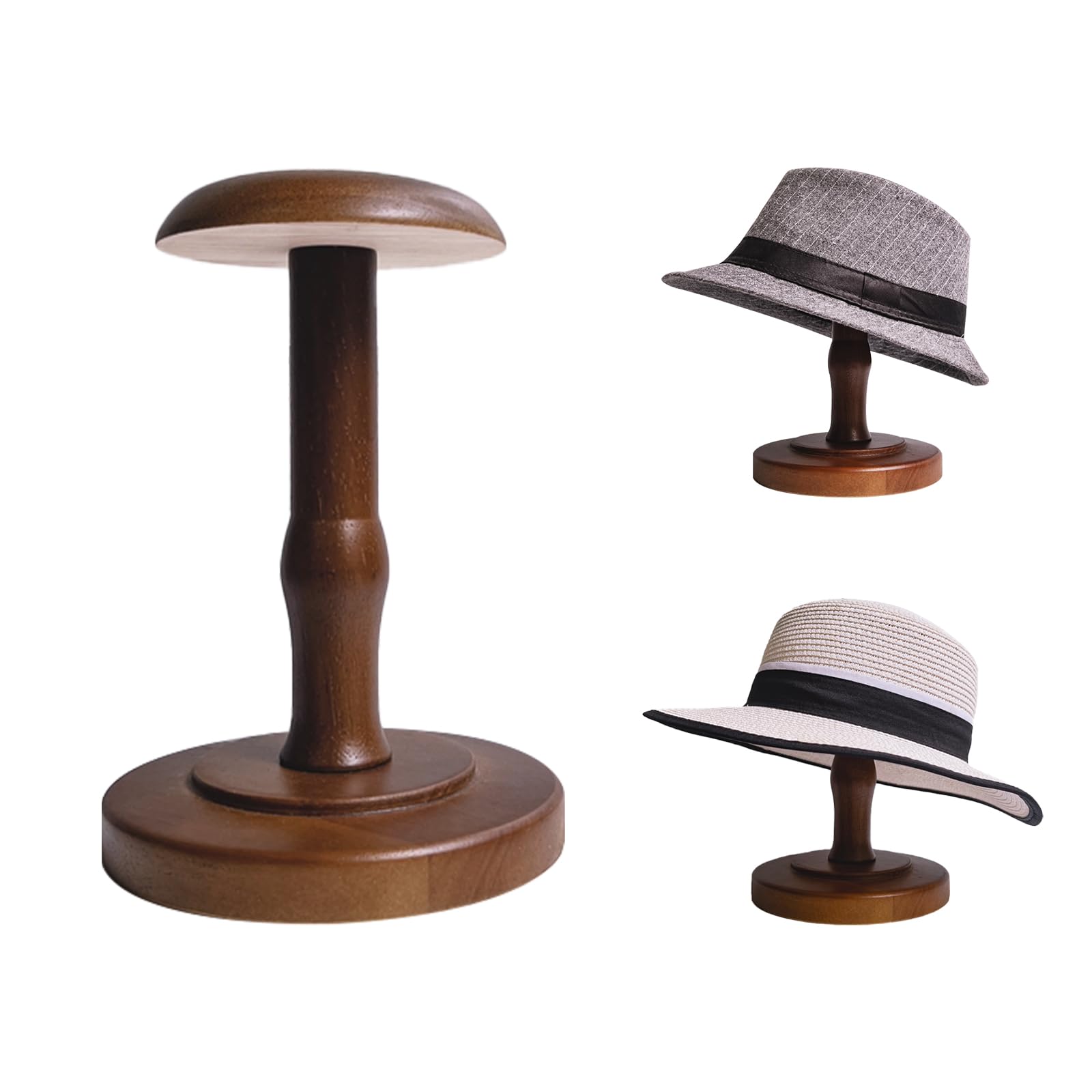 Amazon.com: CHADWICK Vintage Style Hat Rack Stand, Rustic Brown Hat ...