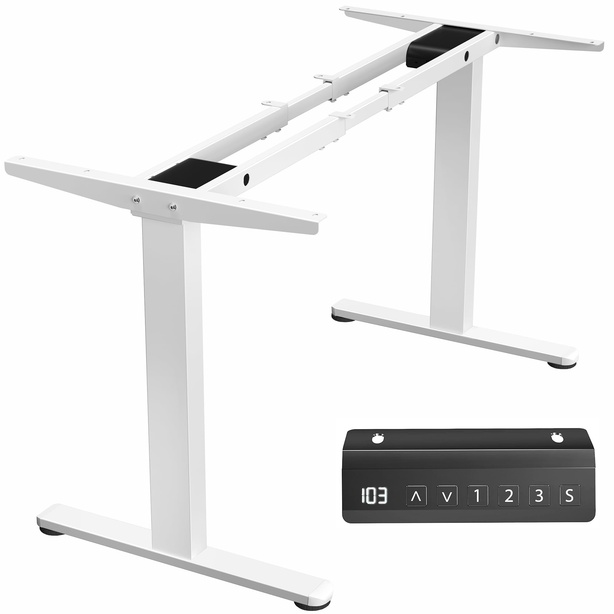 VIVO Electric Sit Stand Desk Frame, Dual Motor Memory Controller Height ...