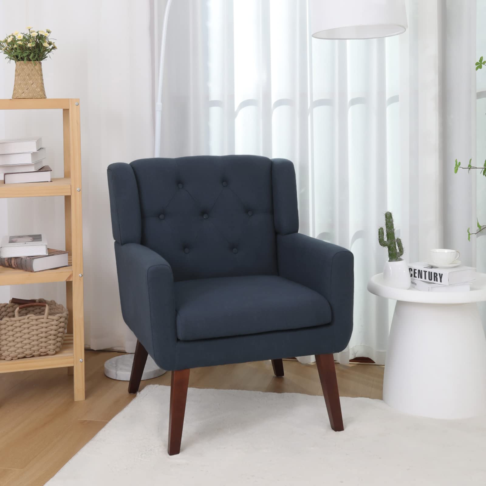 9 Best Accent Chairs For Living Room | Sturdy Wood Frame Lounge