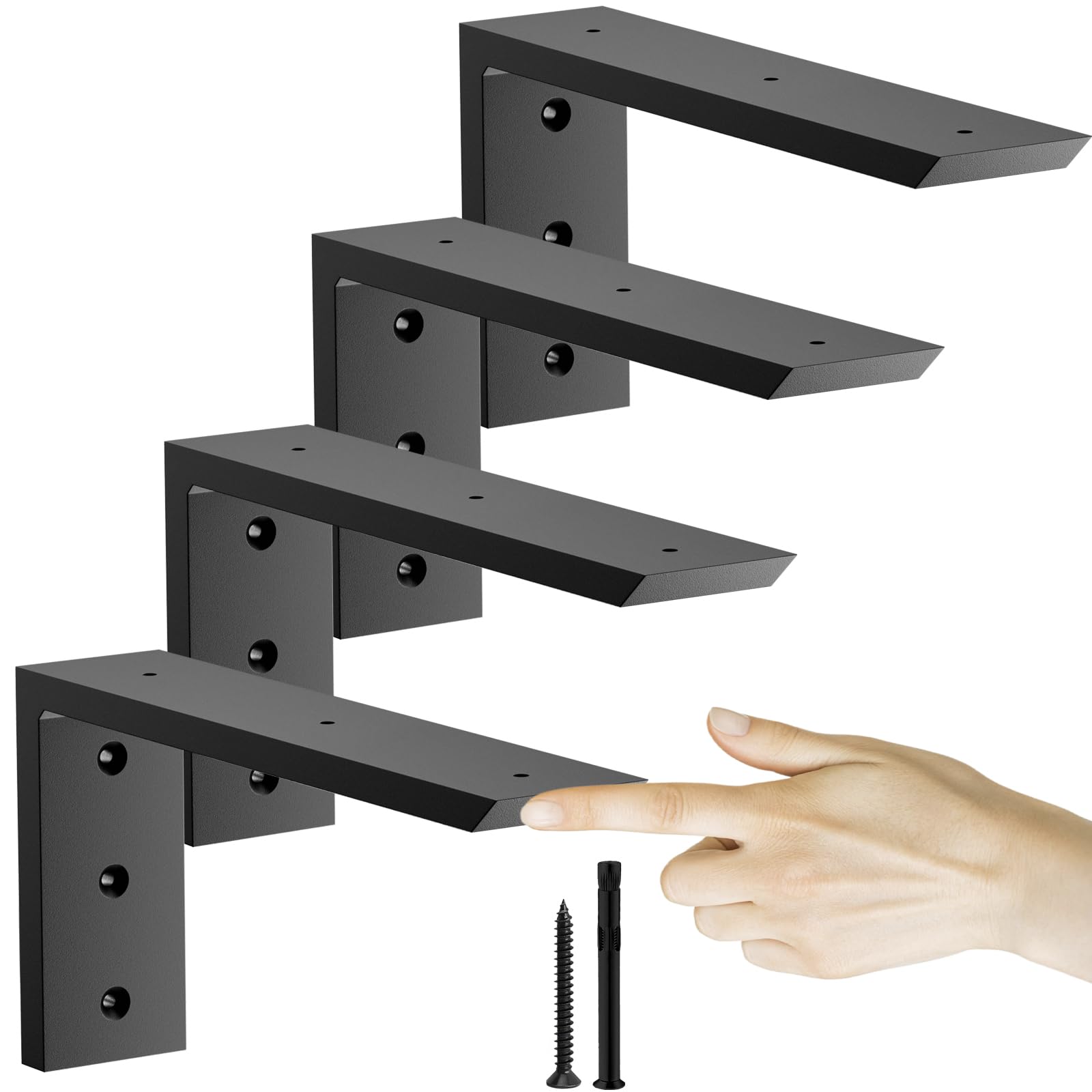 Amazon.com: Countertop Support Bracket 12 inch 4 Pack (3/8" Thick ...