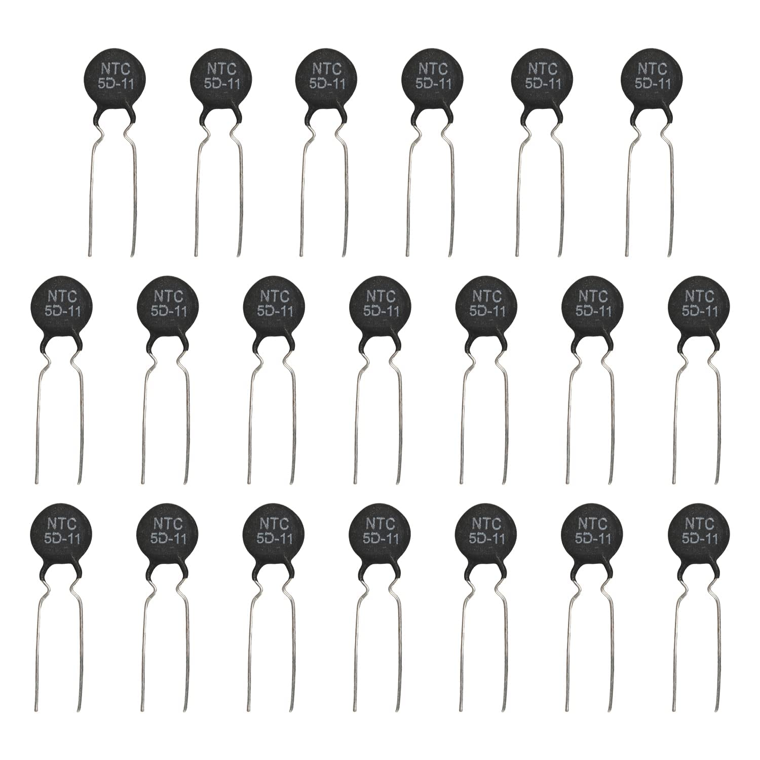 Buy Fielect 20Pcs NTC Thermistor Resistors 5D-11 4A 5 Ohm NTC Power ...