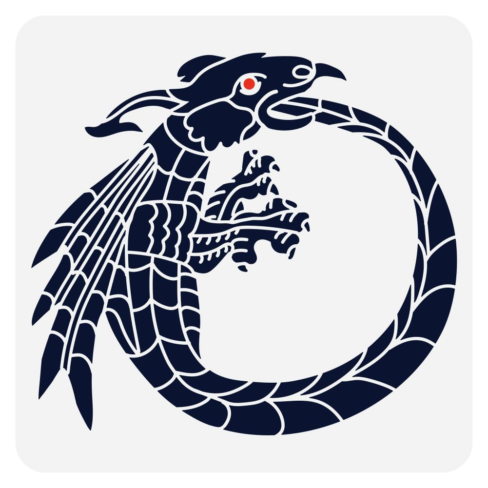 Amazon.com : FINGERINSPIRE Gothic Ouroboros Painting Stencil 11.8x11 ...