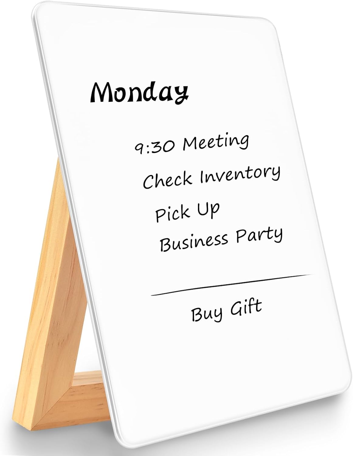 Amazon.com : TORASO Desktop Glass Dry Erase Whiteboard, Foldable Wooden ...