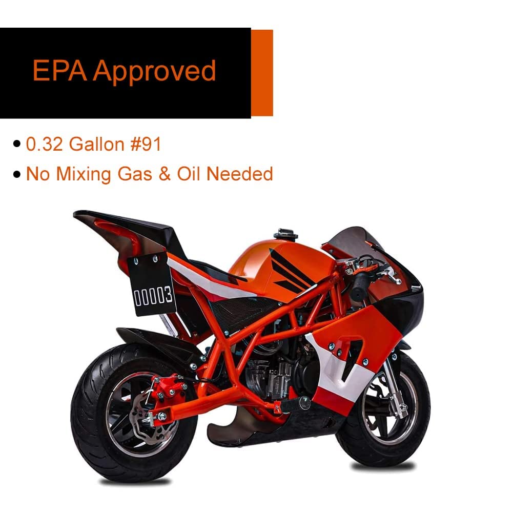 FRP 40cc 4-Stroke Pocket Bike 03, EPA Approved Gas Pocket Bike for Kids ...