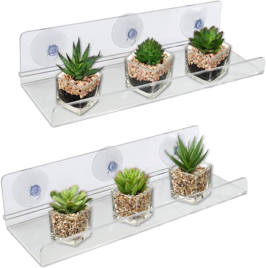 Amazon.com: BXHYOLY Acrylic Window Shelf Window Box Shelf Ledge Suction ...
