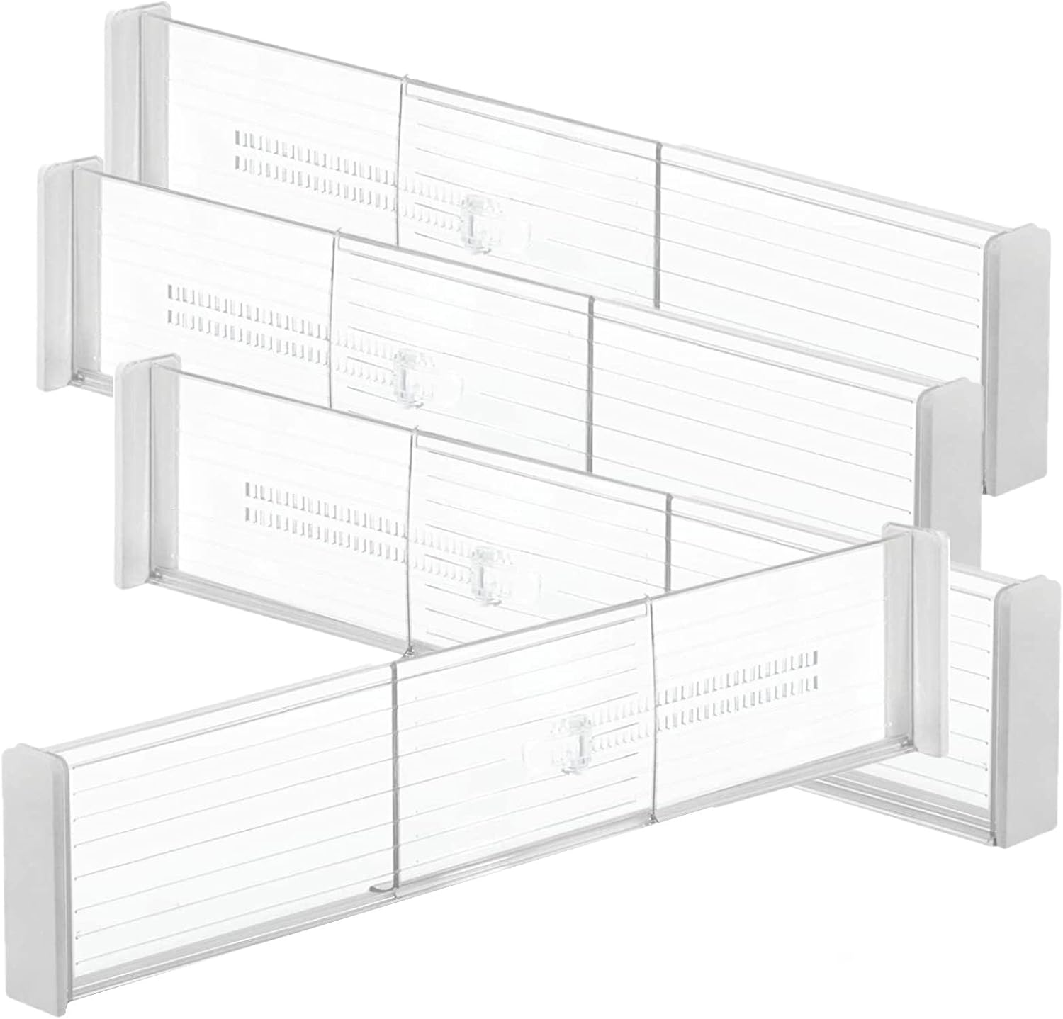Amazon.com: WJWSKI Drawer Dividers Organizers 4 Set, 11-20" Adjustable ...