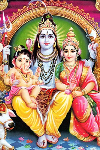 Buy Bhagwan Shiv & Maa Parvati Sticker |Shiv Pariwaar|Hindu Religious ...
