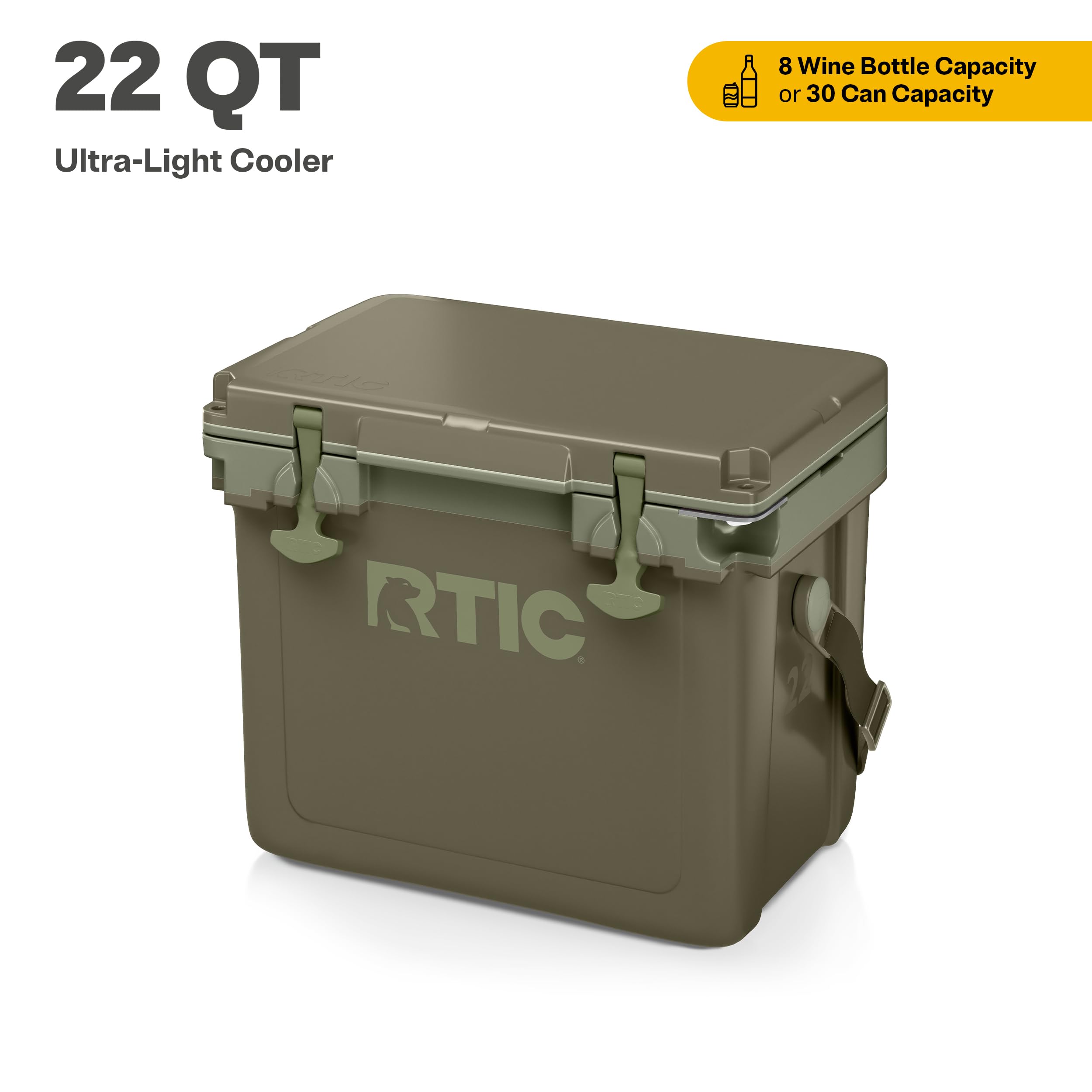 Snapklik.com : RTIC Ultra-Light 22 Quart Hard Cooler Insulated Portable ...
