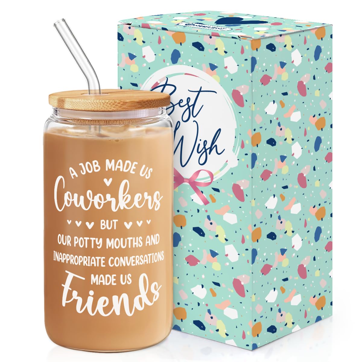 Amazon.com | SANDJEST Coworker Gifts for Women - Coworker 16Oz Can ...