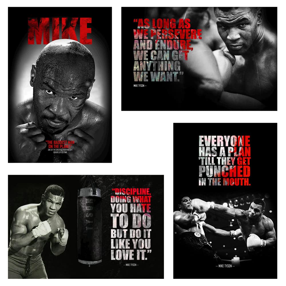 Buy SWASUM Muhammad Ali and Mike Tyson, (Boxer) Motivational Wall s and ...
