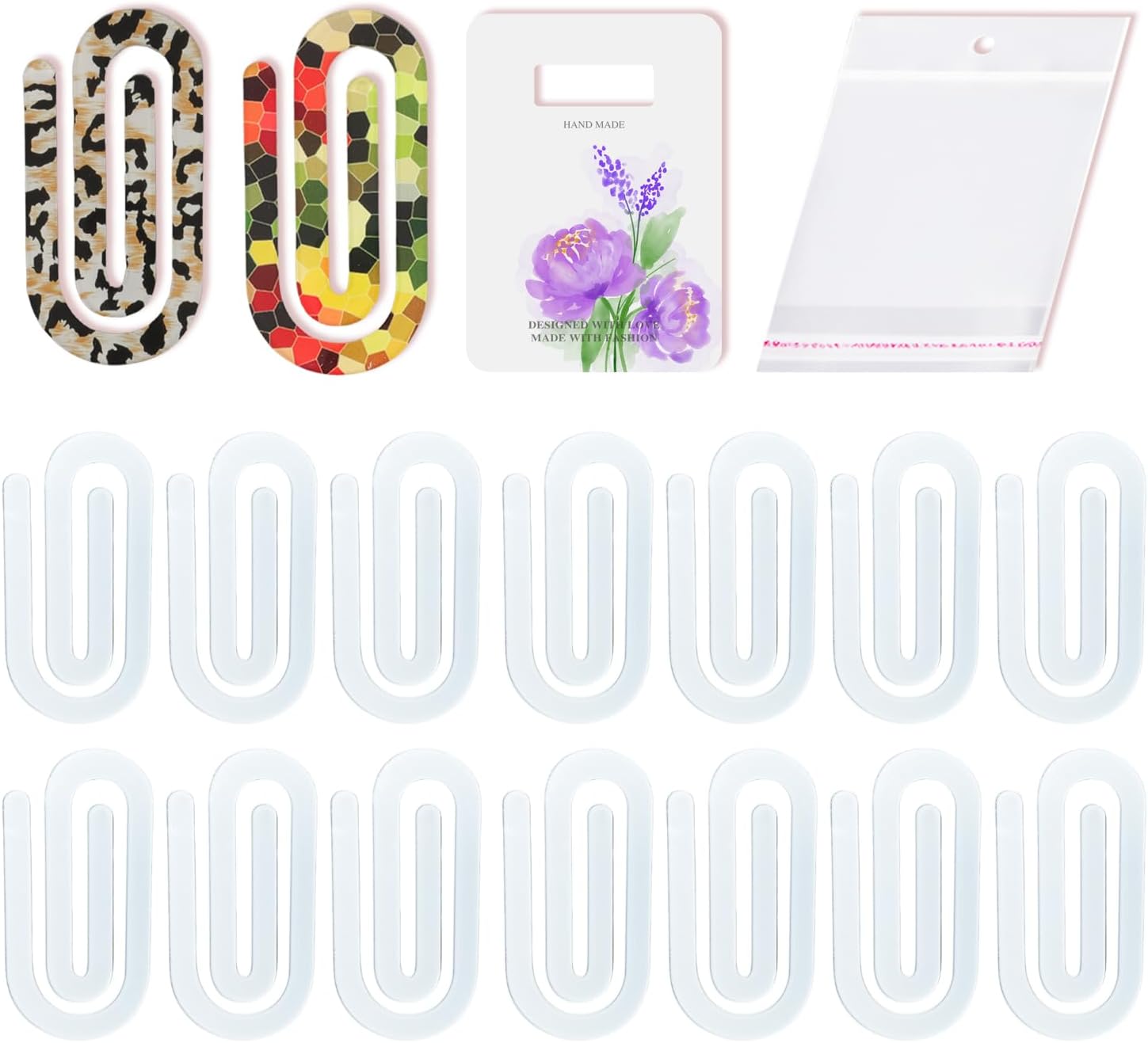 Amazon.com : 48 PCS Sublimation Acrylic Paper Clips Jumbo Blanks Kit ...