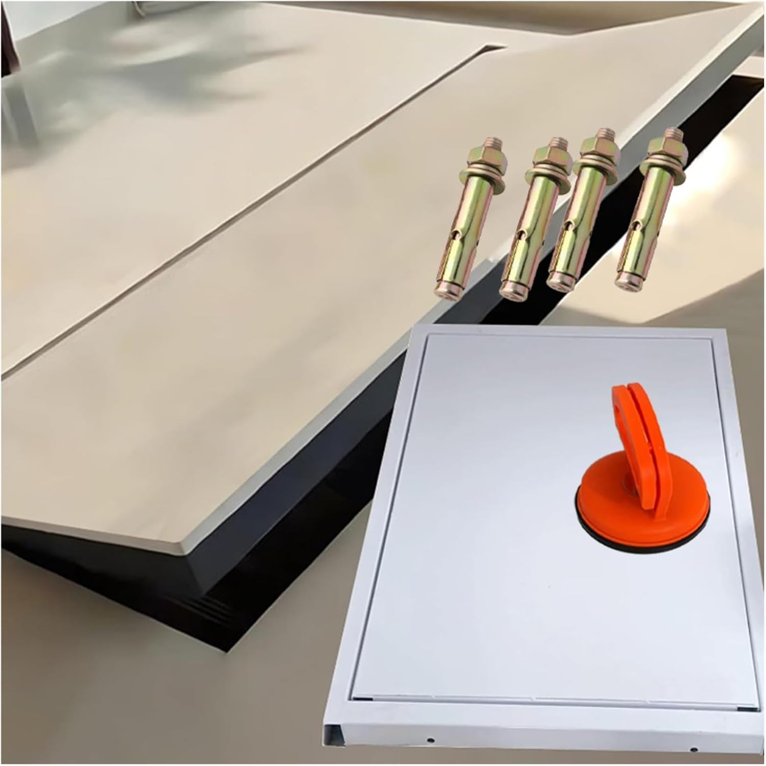 Recessed Floor Hatch with Suction Cup Opener, Emergency Escape Door for ...