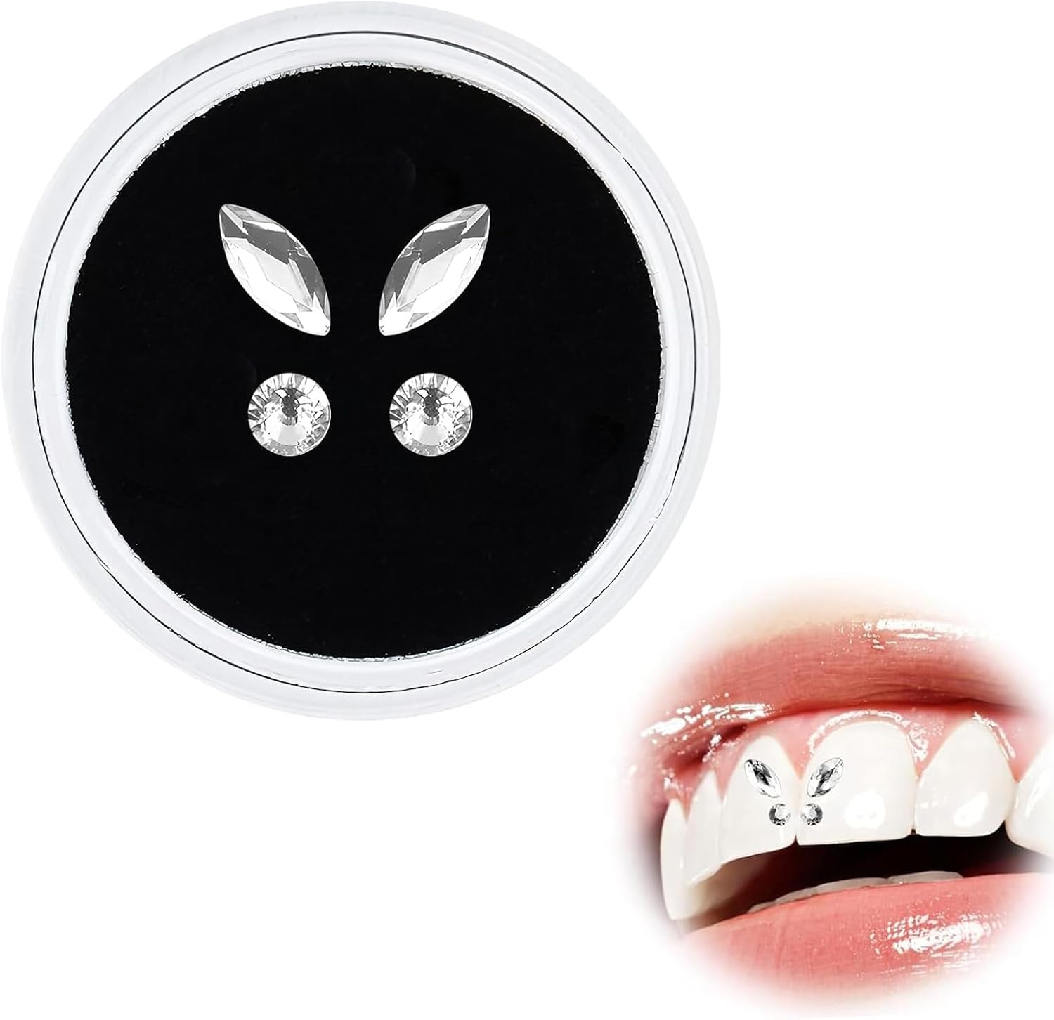 Tooth Gems, 4 Pcs DIY Tooth Gem Kit, Tooth Crystal Ornaments Tooth Gems ...