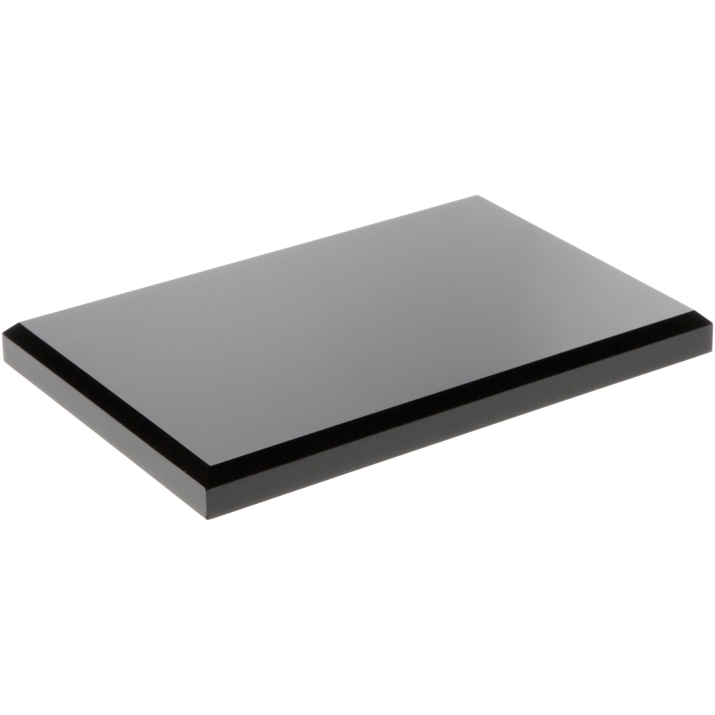 Amazon.com: Plymor Black Acrylic Rectangular Beveled Display Base, 6" W ...