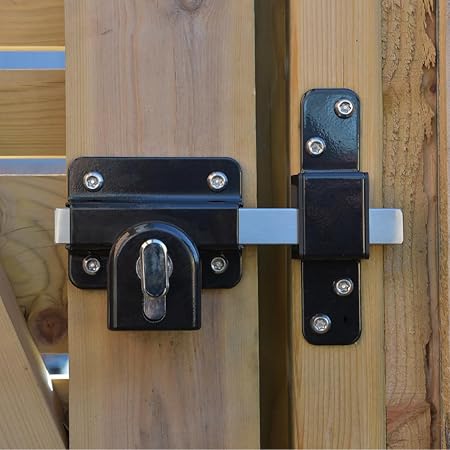 Amazon.com: GateMate 1490096 Long Throw Lock (keyed Both Sides), Heavy ...