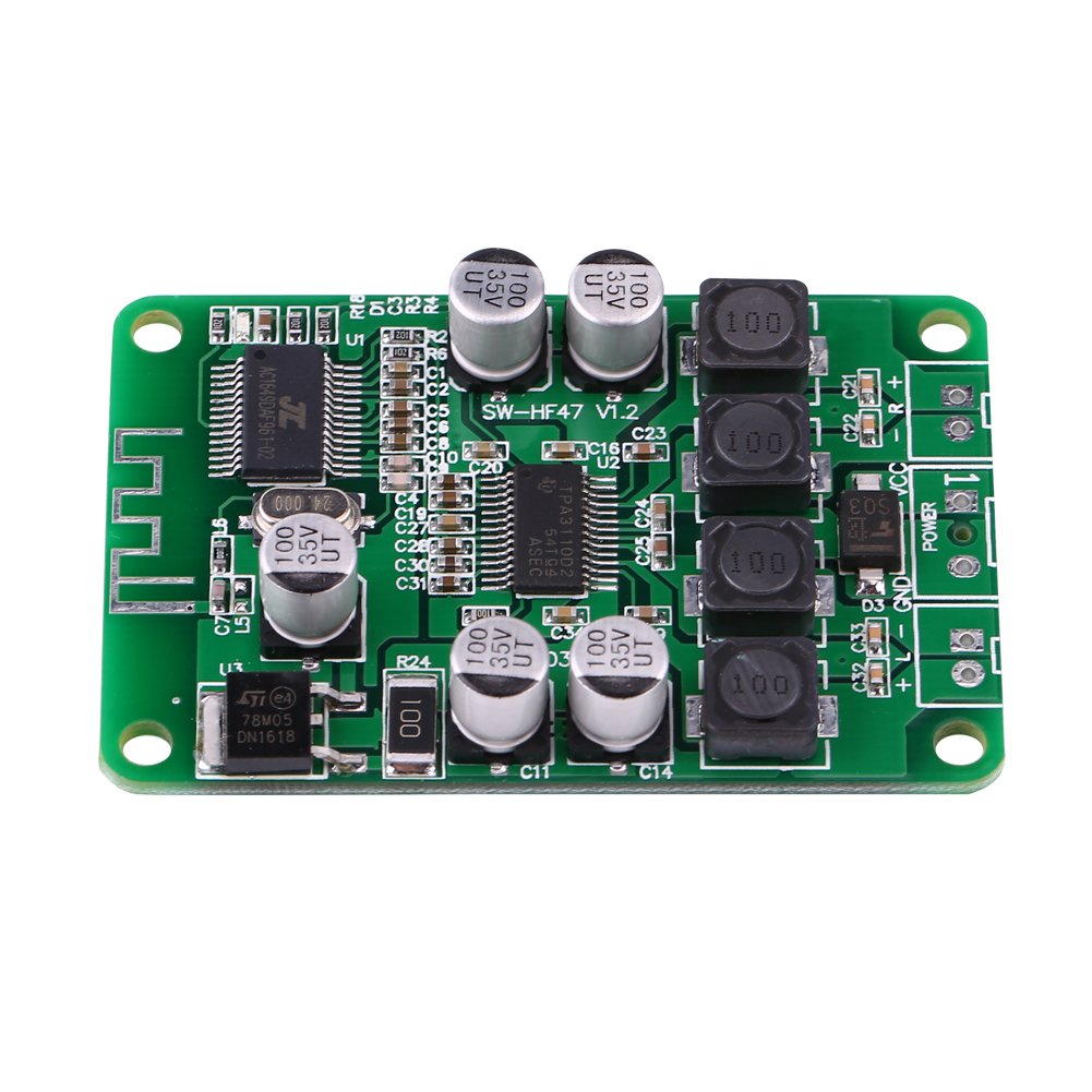 Adium Bluetooth Digital Amplifier Board, 12V DC TPA3110 15W+15W Dual ...
