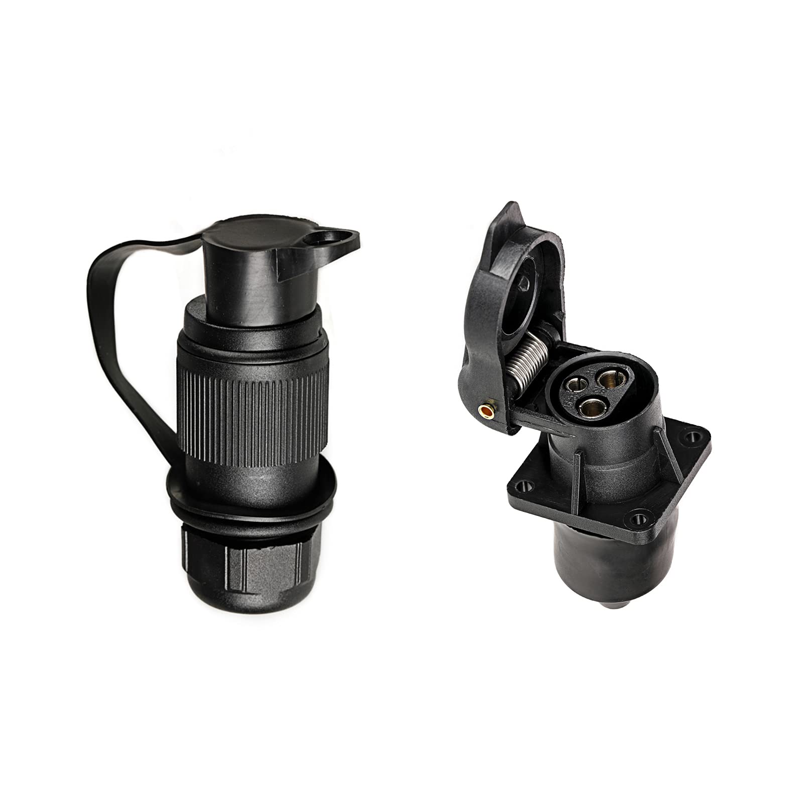 Buy BEIJISTAR 3 Pin Trailer Plug & 3 Pin Trailer Socket, 3 Pin Tractor ...