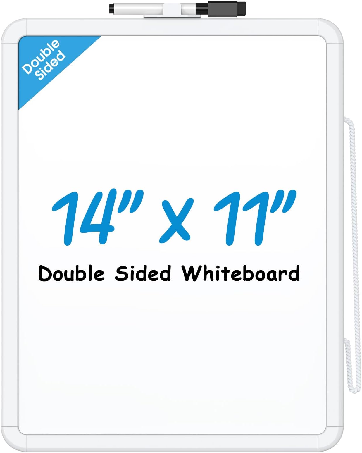 Amazon.com : WALGALSS Double-Sided White Board, 16" x 12" Small Hanging ...