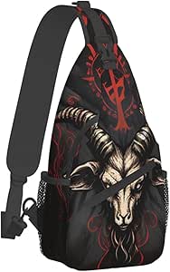 Amazon.com : FYCFSLMY Demon Baphomet Crossbody Sling Backpack For Women ...