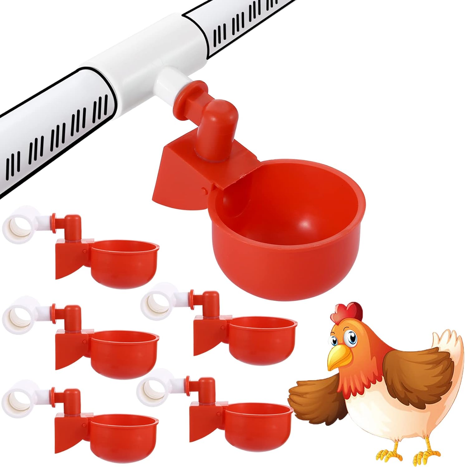 Amazon.com: Cocoyeye 12 Pack Chicken Waterer- Automatic Chicken Water ...