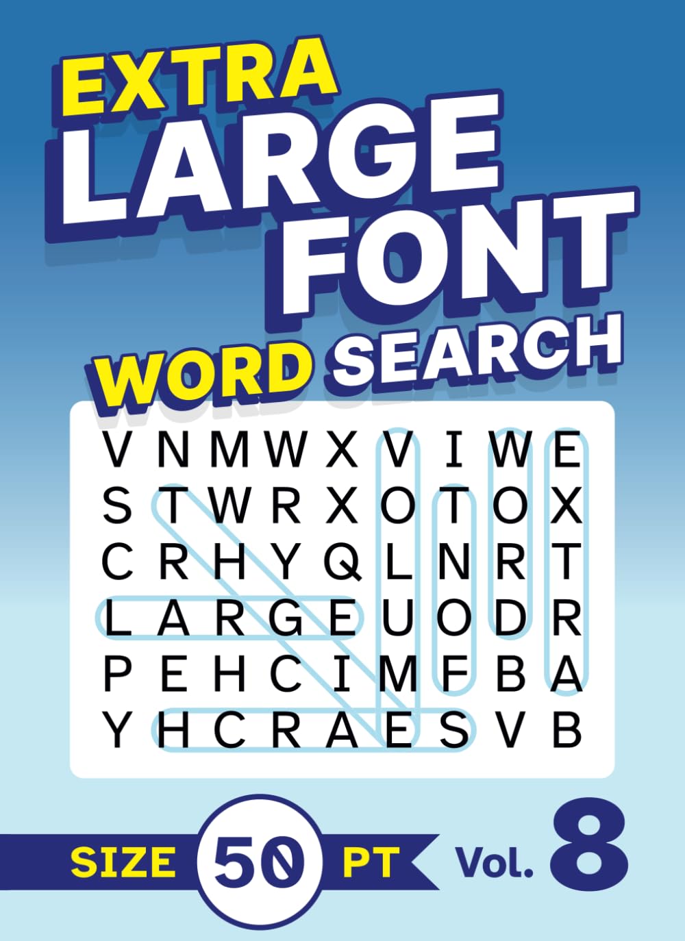 Amazon.com: Extra Large Font Word Search Size 50 pt Vol. 8: XL Jumbo ...