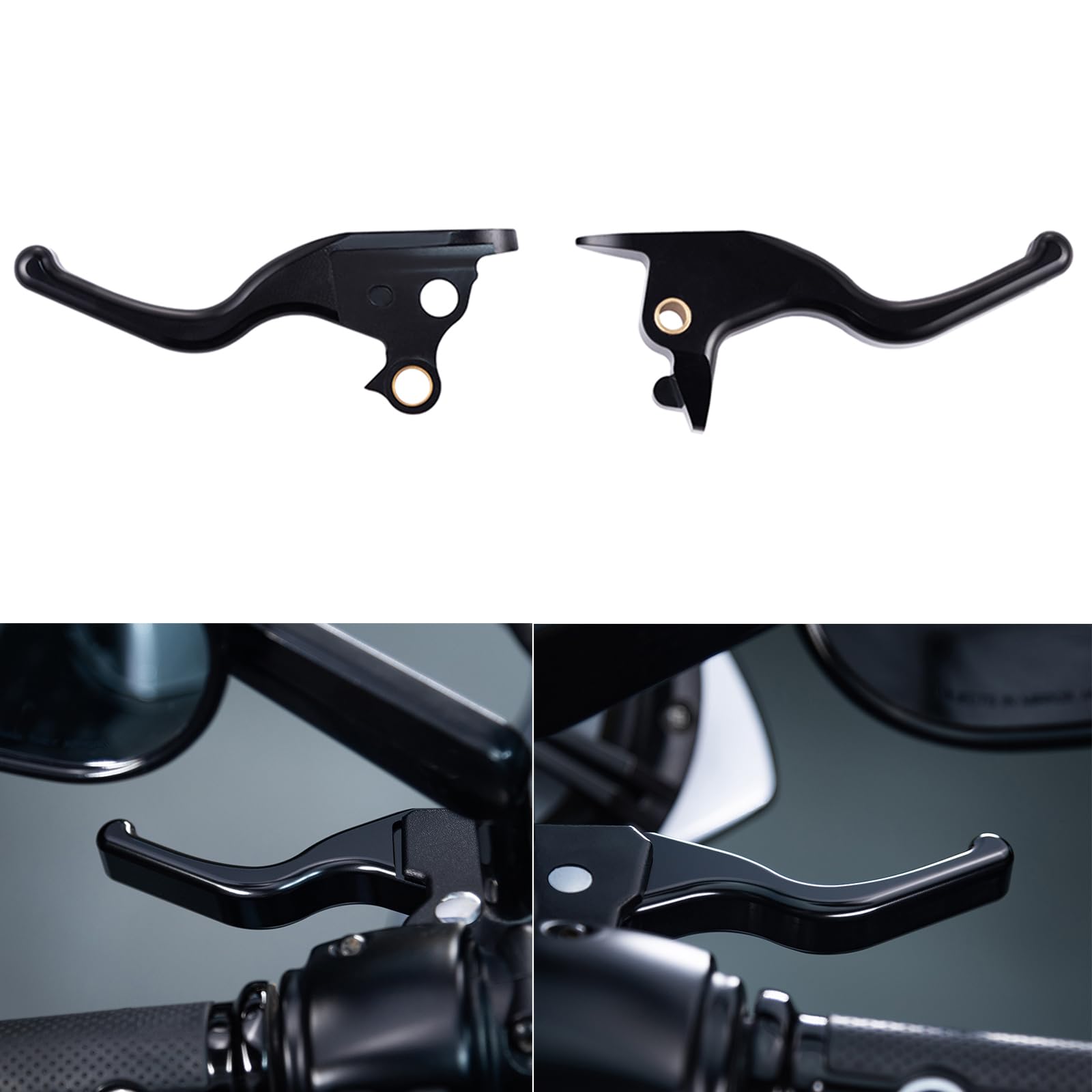 Amazon.com: CNC Short Levers 3 Finger Shorty Lever Fit for Harley H-D ...