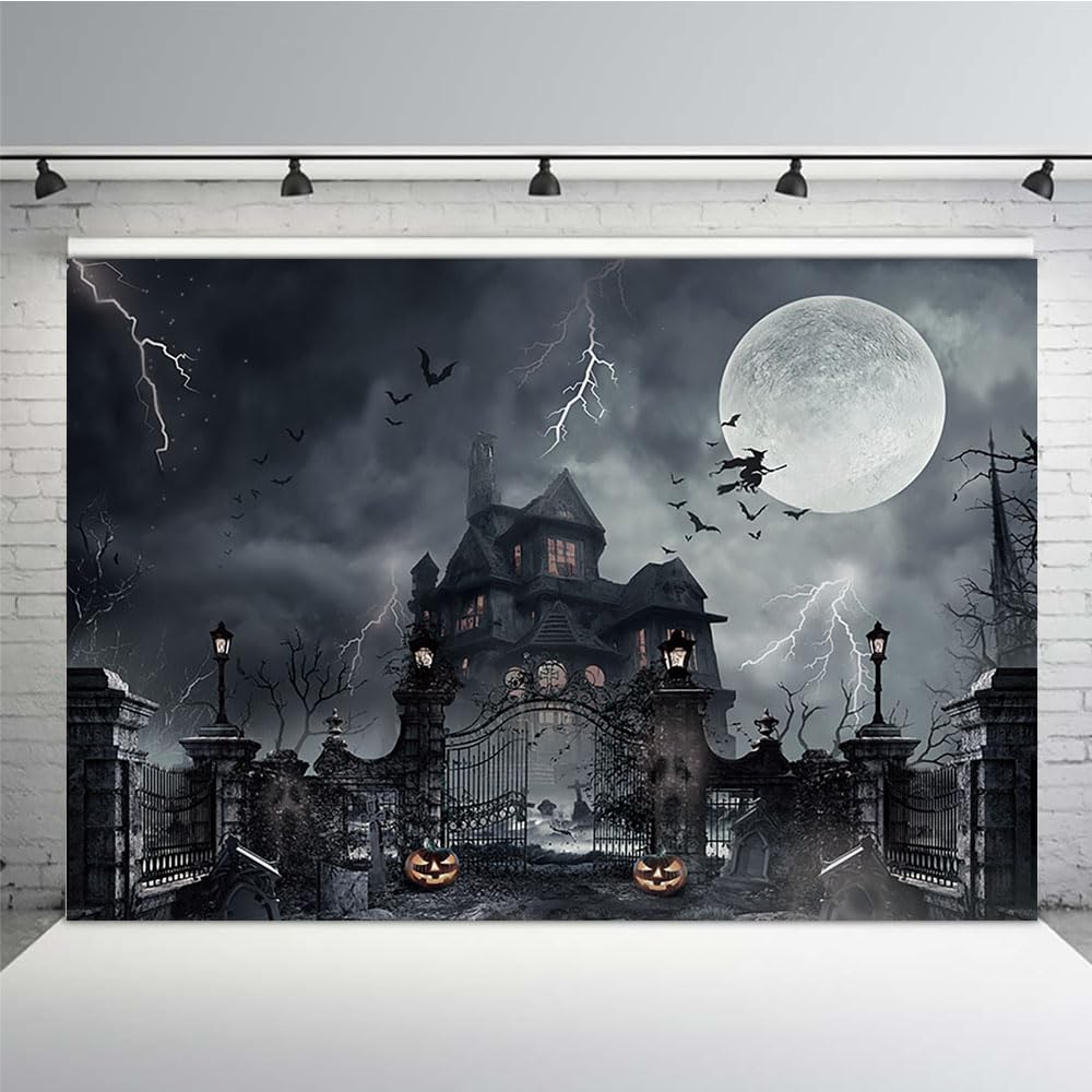 Amazon.com : MEHOFOND 7x5ft Halloween Photography Backdrop Haunted ...