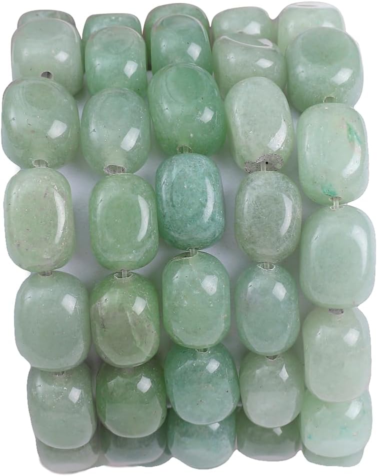 Amazon.com: BEADIA Natural Light Green Aventurine Cuboid Stone Loose ...