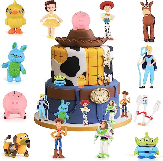 Buy 12PCS Story Cake Toppers Figurines, Mini Figures Set Cute Action ...