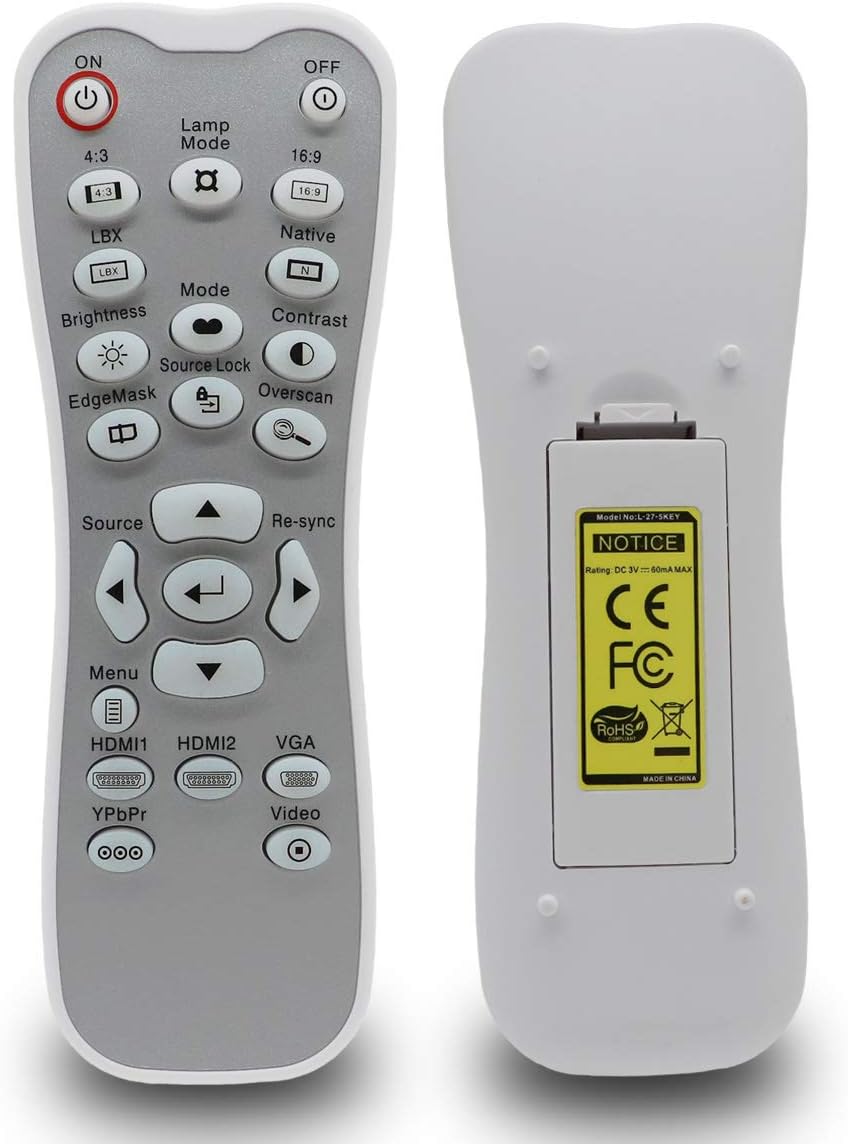 Amazon.com: RICH LIGHTING BR-3042B Replacement Remote Control L-27-5KEY ...