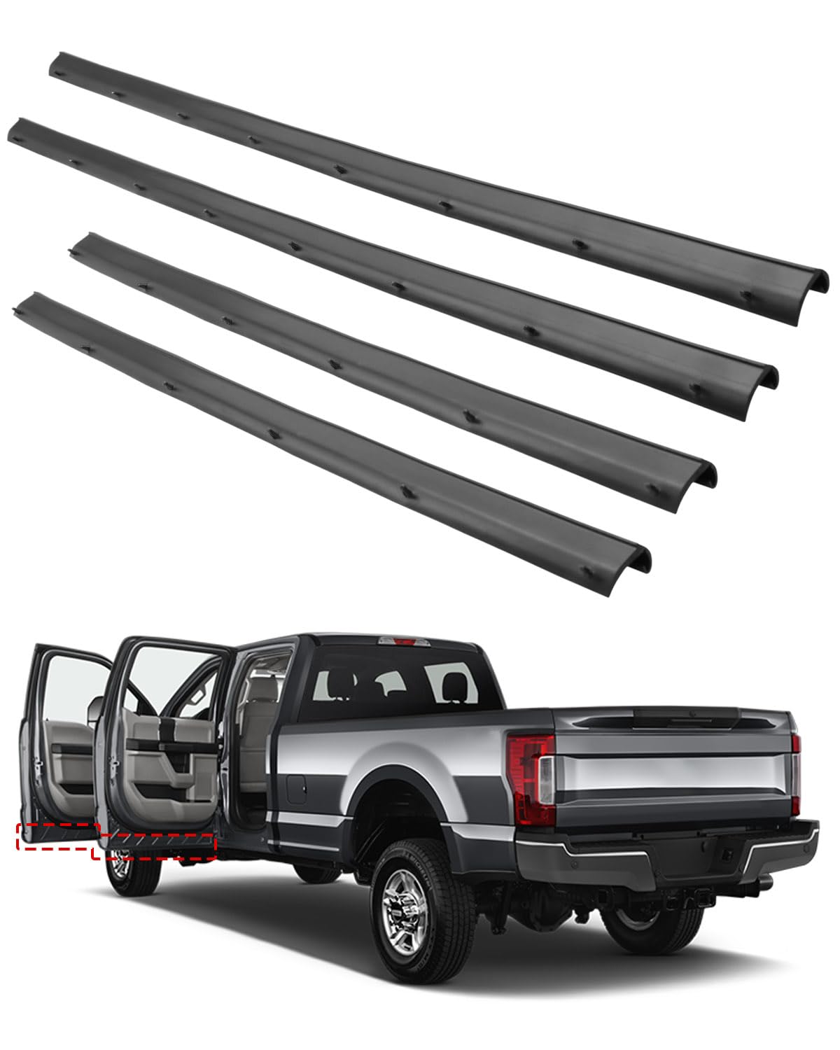 Amazon.com: Front Rear Lower Door Weatherstrip Trim Seal Belt Fit for ...