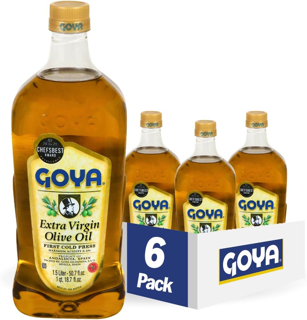 Amazon.com : Extra Virgin Olive Oil by Goya, Cold Pressed Olive Oil ...