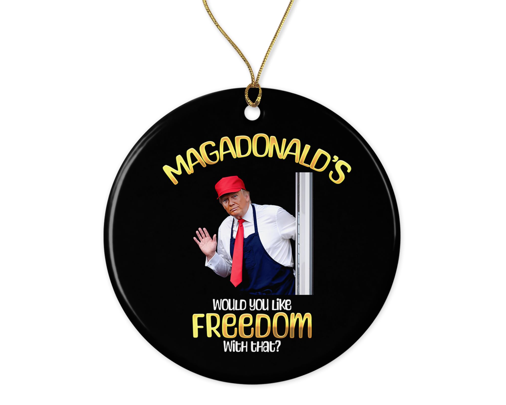 Amazon.com: Trump Magadonalds Ornament - Funny Christmas Ornament ...