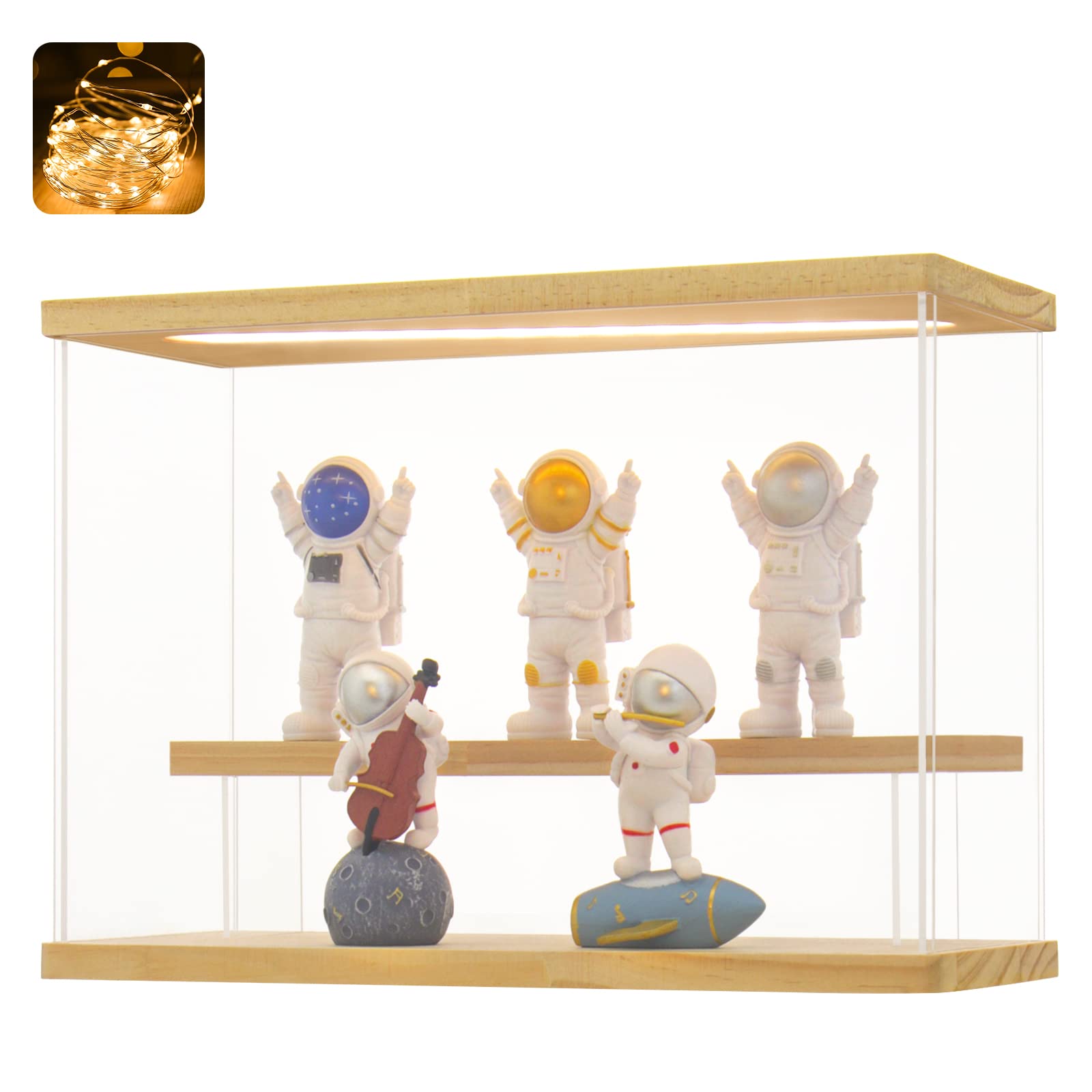 Snapklik.com : LASOA 2 Tier Acrylic Display Case For Collectibles
