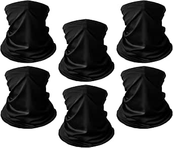 6 Pack Multi-Purpose Seamless Neck Gaiter Face Mask for Men and Women ...