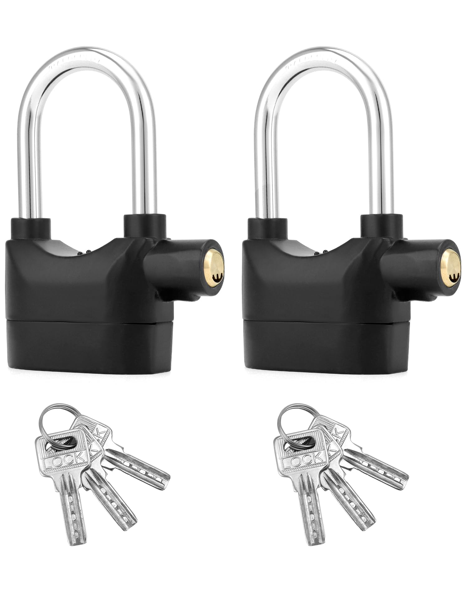 QWORK Alarm Lock, 110 Db Universal Security Alarm Lock System Burglar ...