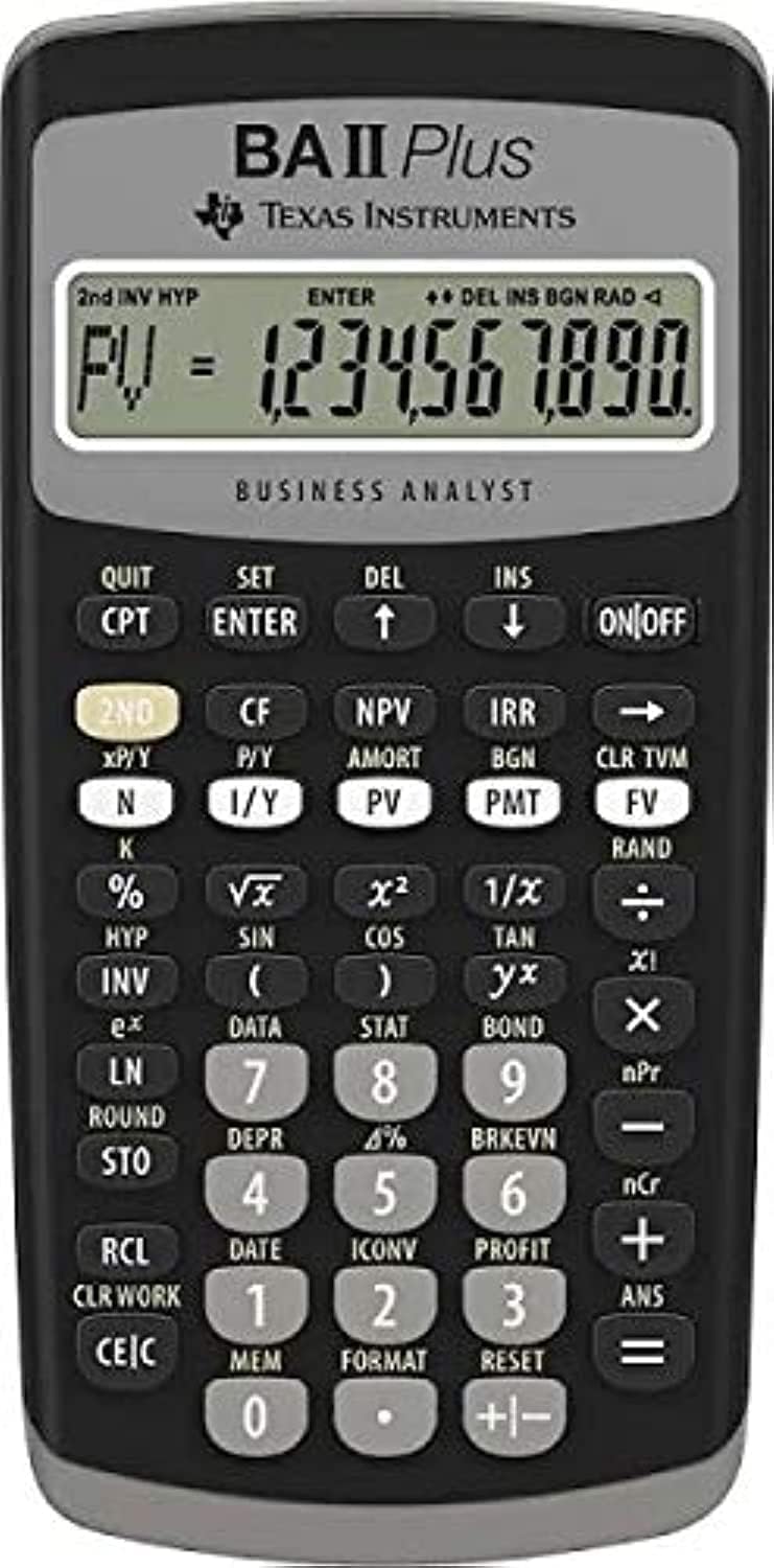 Texas Instruments BA II Plus Professional Financial Calculator IIBAPRO ...