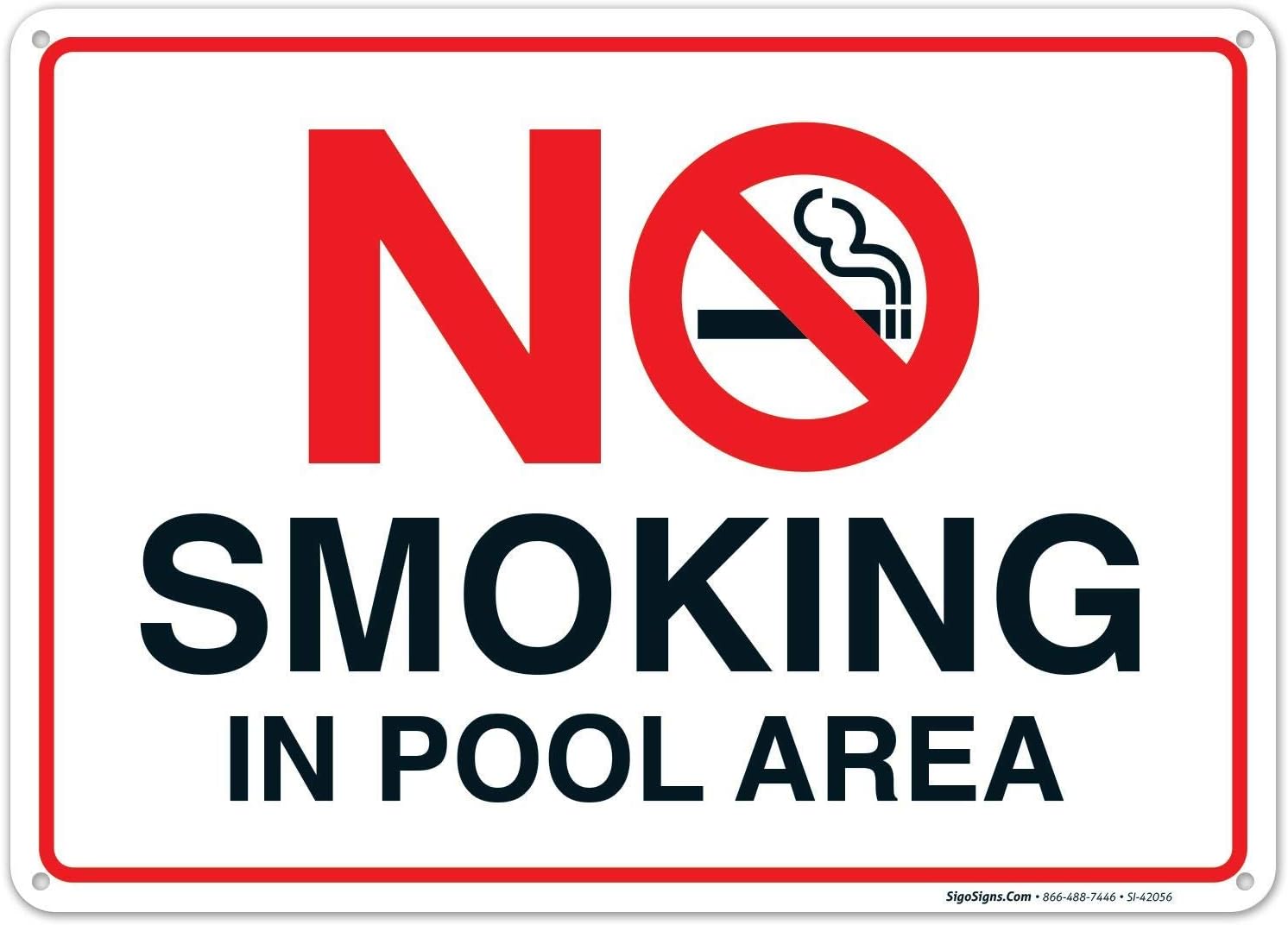 Amazon.com: No Smoking in Pool Area Pool Sign Funny Metal Sign Aluminum ...