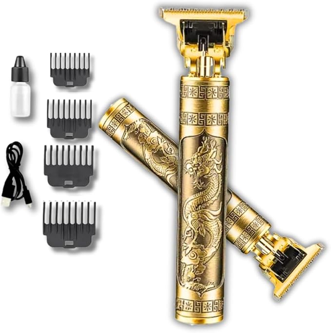 Máquina De Barbear Profissional Premium Ultra Afiada Bivolt Dragão ...