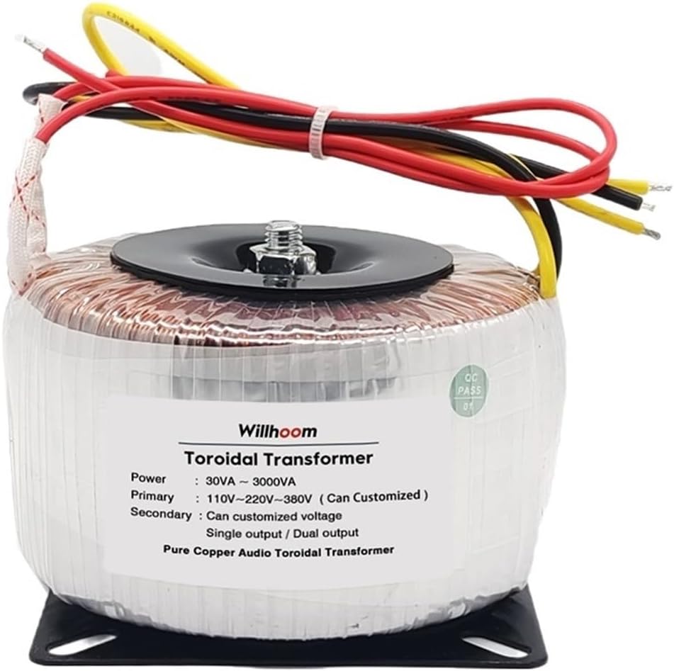 100W Toroidal Transformer Single Output 6V 9V 12V 15V 18V Pure Copper ...