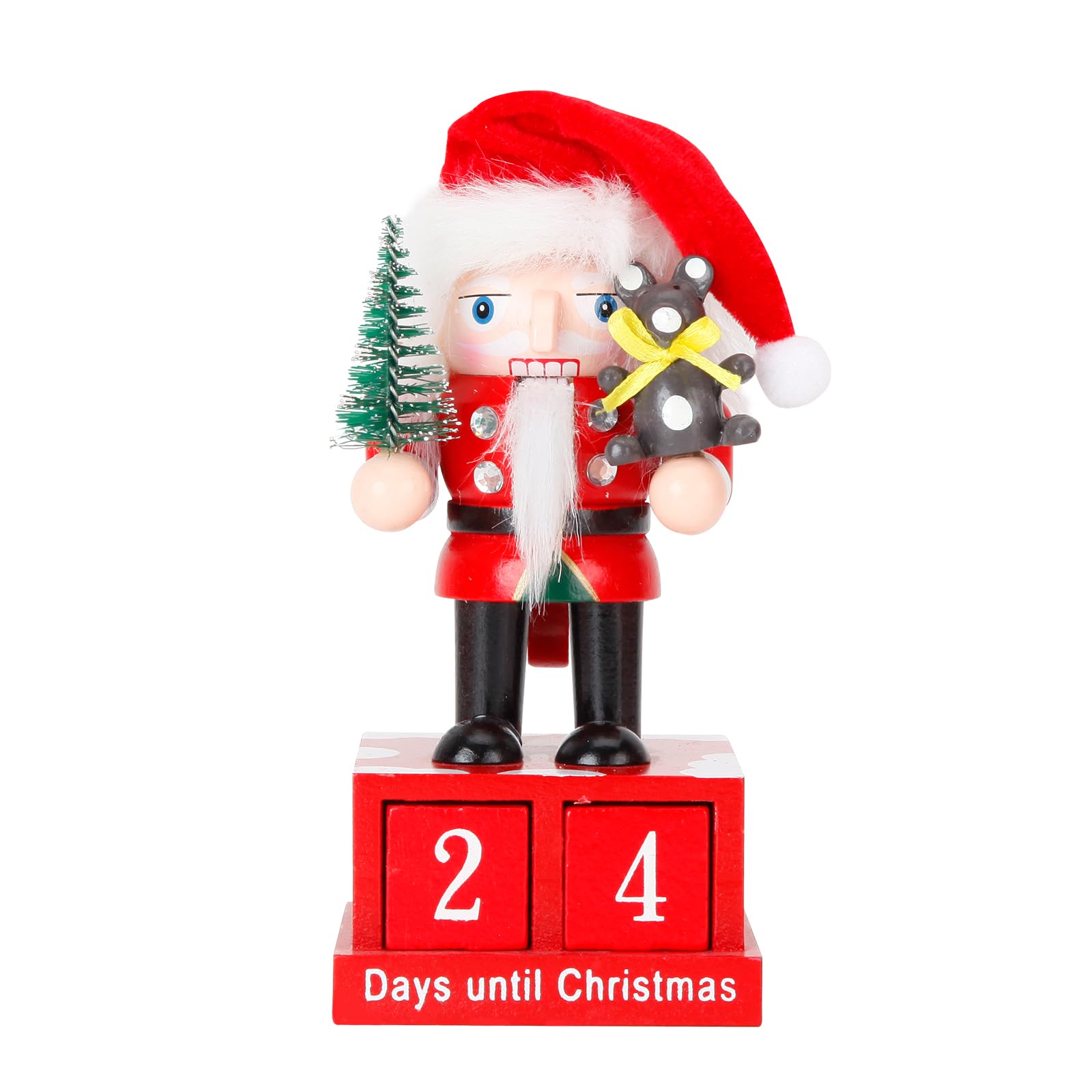 Amazon.com: ZJEFUNS Christmas Nutcracker Advent Calendar Wooden ...