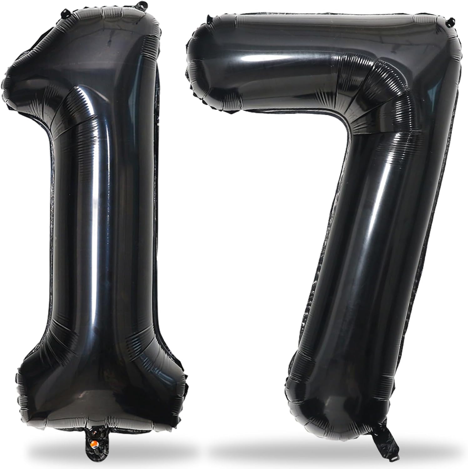 Amazon.com: Black Number 17 Mylar Foil Balloons, 40 Inch Giant Black ...