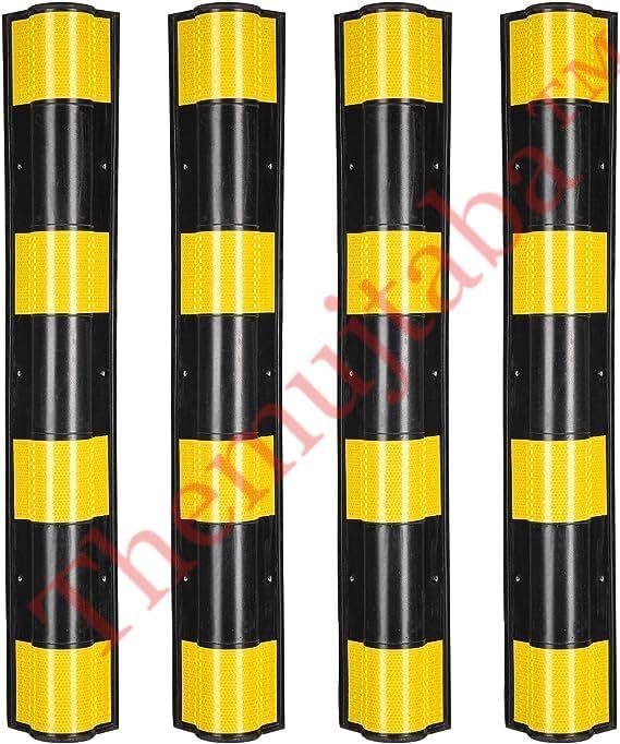 Reflective Rubber Wall Corner Guard with Yellow Safety Strips Garage ...