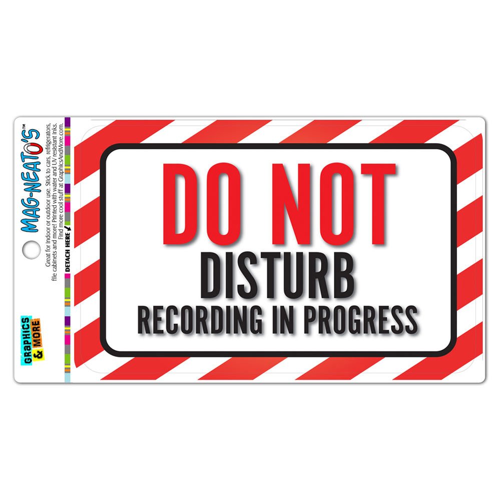 Amazon.com: Do Not Disturb Recording in Progress Vinyl Magnet Sign ...