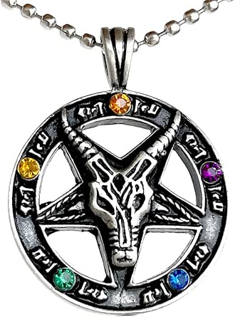 Inverted Pentagram Pentacle Star Church Of Satan Jewelry Sigil of ...