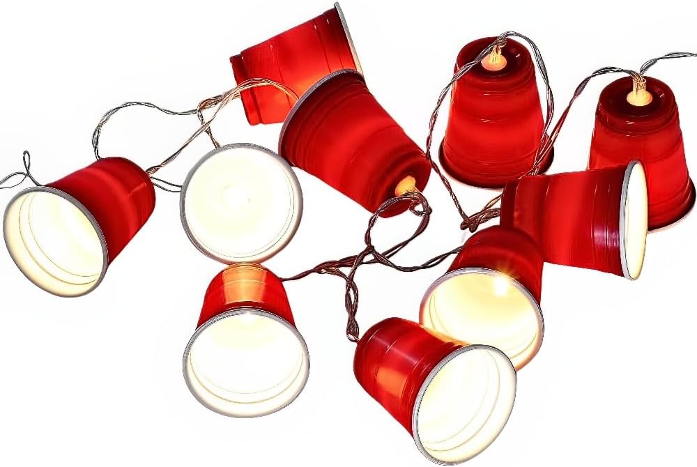 Amazon.com: Vibrant Red Plastic Party Cups String Lights - 5.9 ft (1 ...