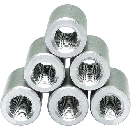 TAODAN 6pcs 304 Stainless Steel Round Connector Nut Threaded ...