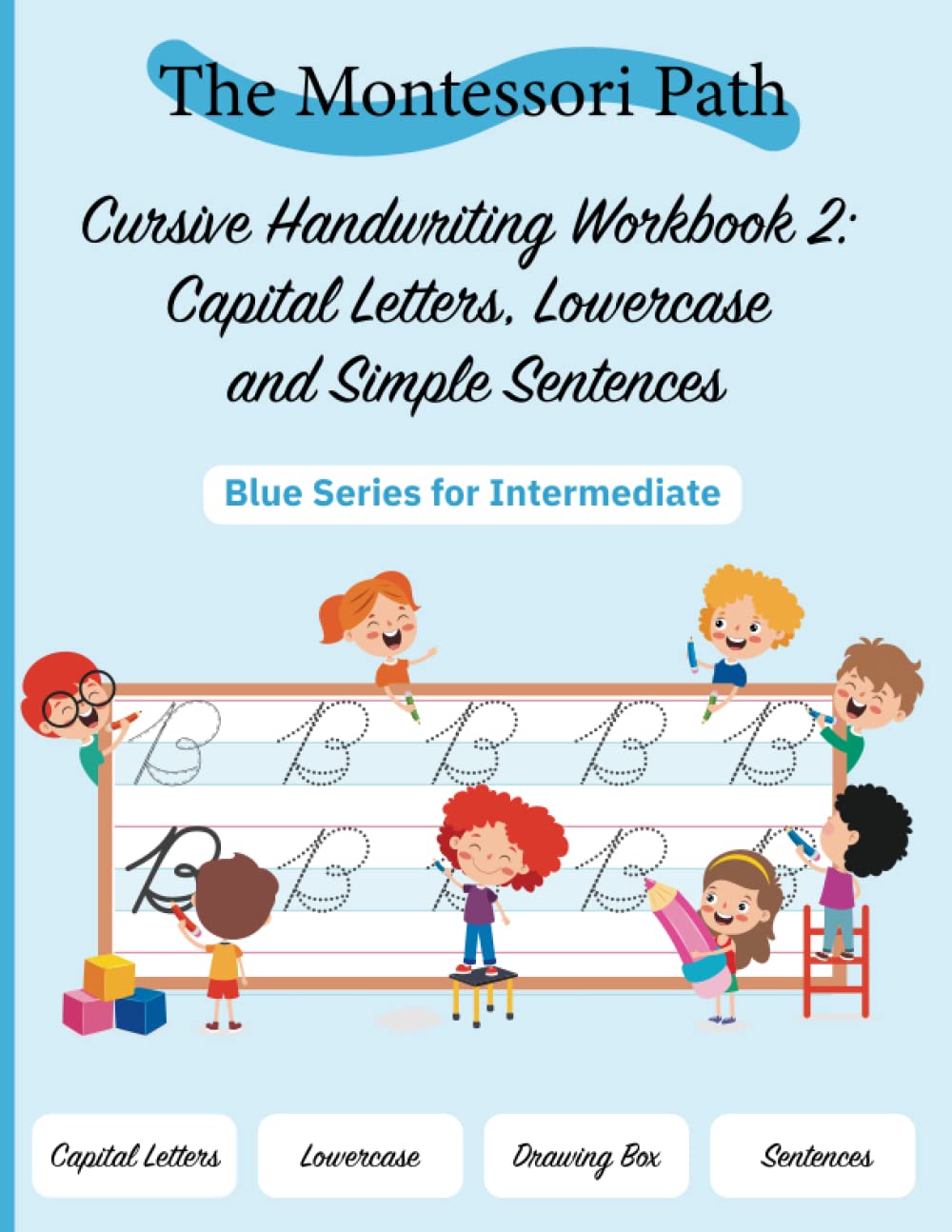 Montessori Cursive Handwriting Workbook 2 Capital Letters Lowercase And ...
